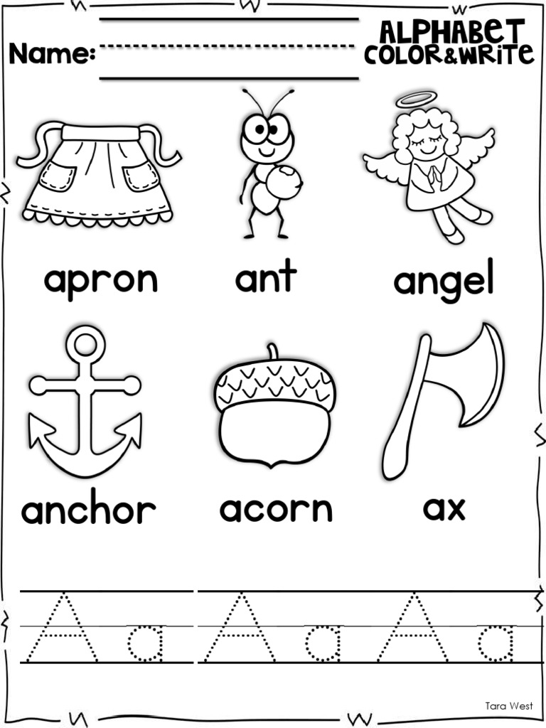 Color & Write Alphabet Color and Write | PDF