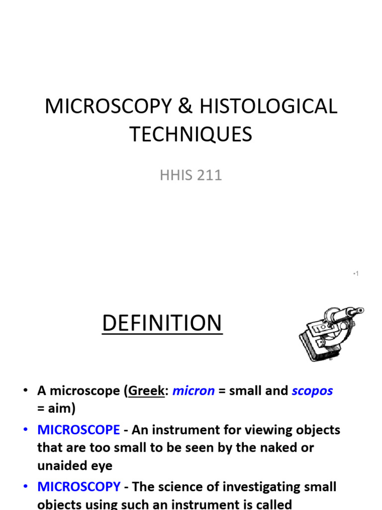Microscopy and Basic Histological Techniques | PDF | Microscope | Staining