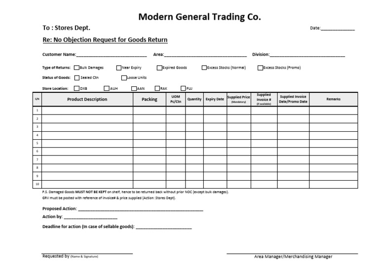 No Objection Request Form 2020 | PDF