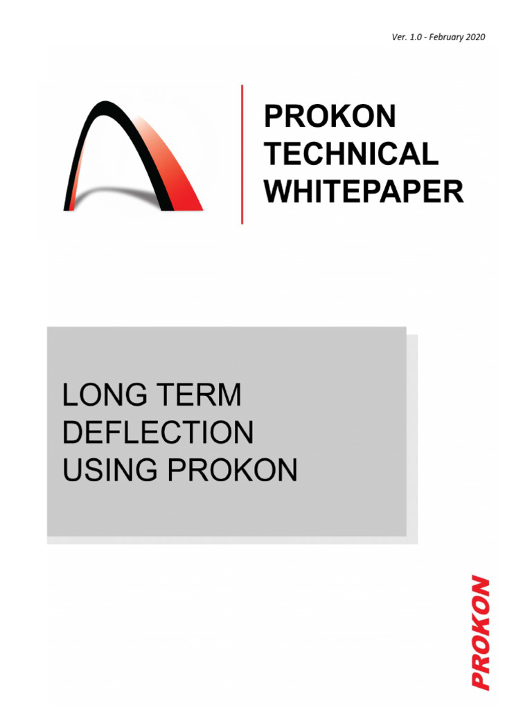 Long Term Deflections Using Prokon Version 1.0 Feb 2020 Rev02 | PDF ...