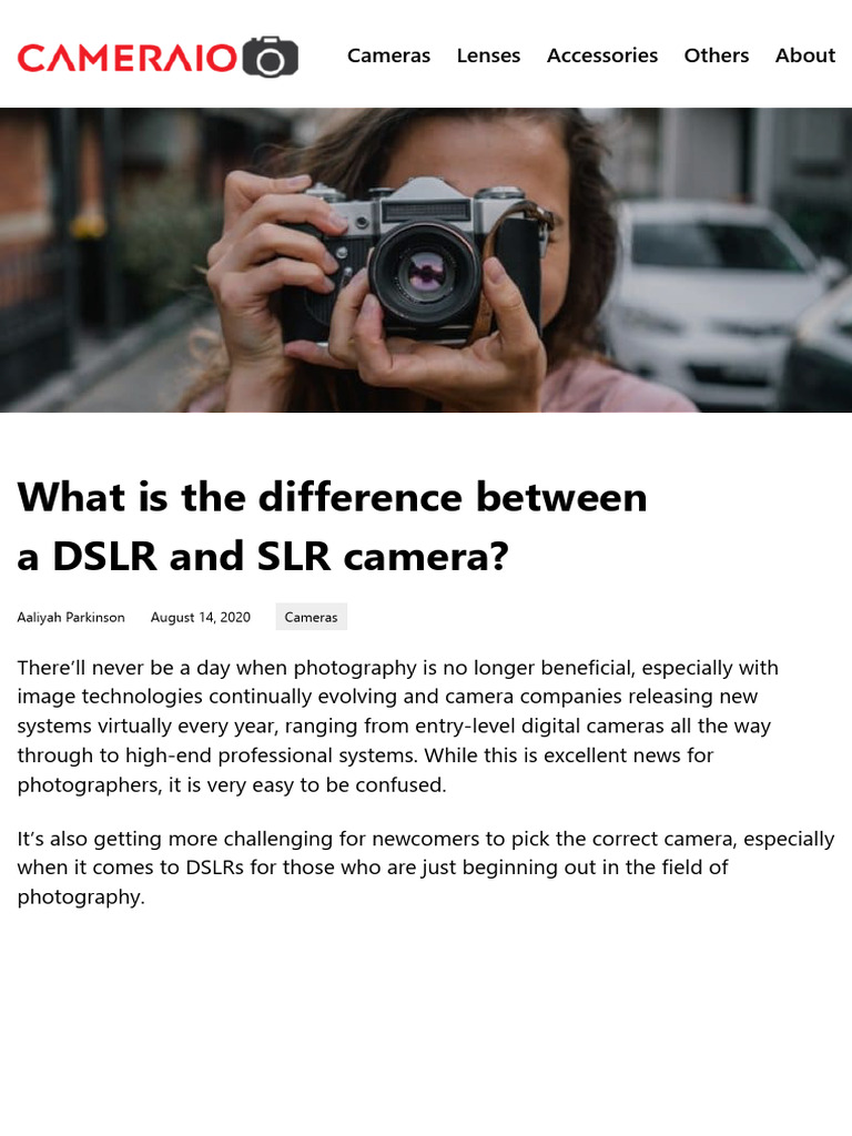 010 Difference Between SLR and DSLR | PDF | Digital Single Lens Reflex ...