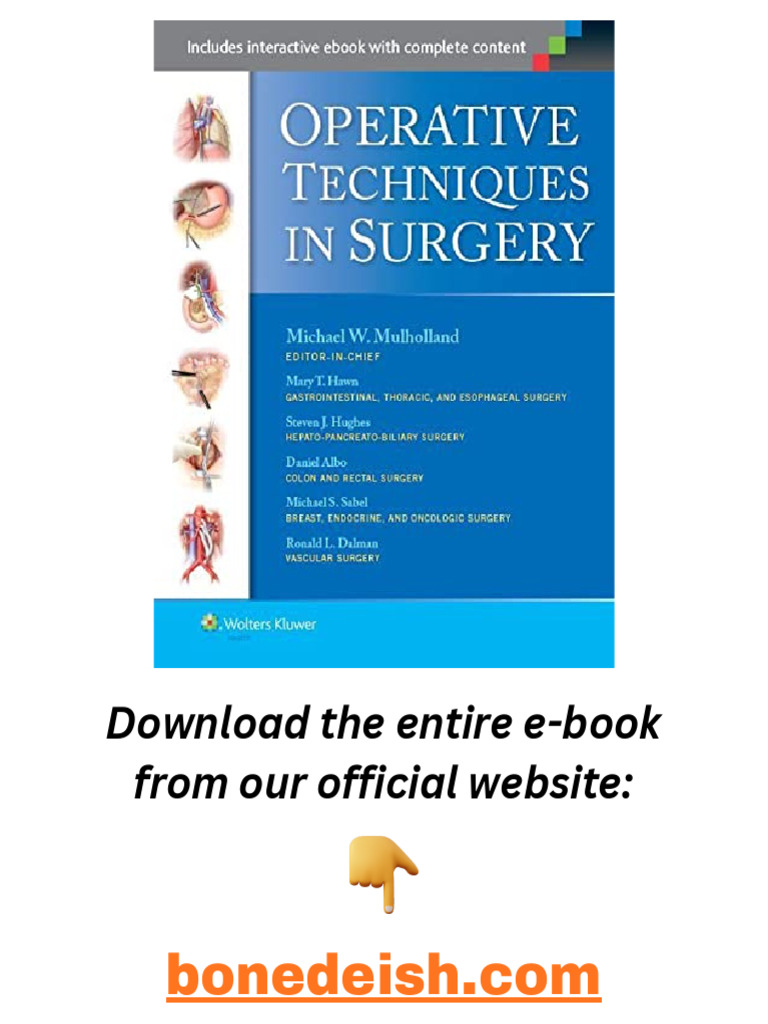 Operative Techniques in Surgery (2 Volume Set) First Edition PDF | PDF