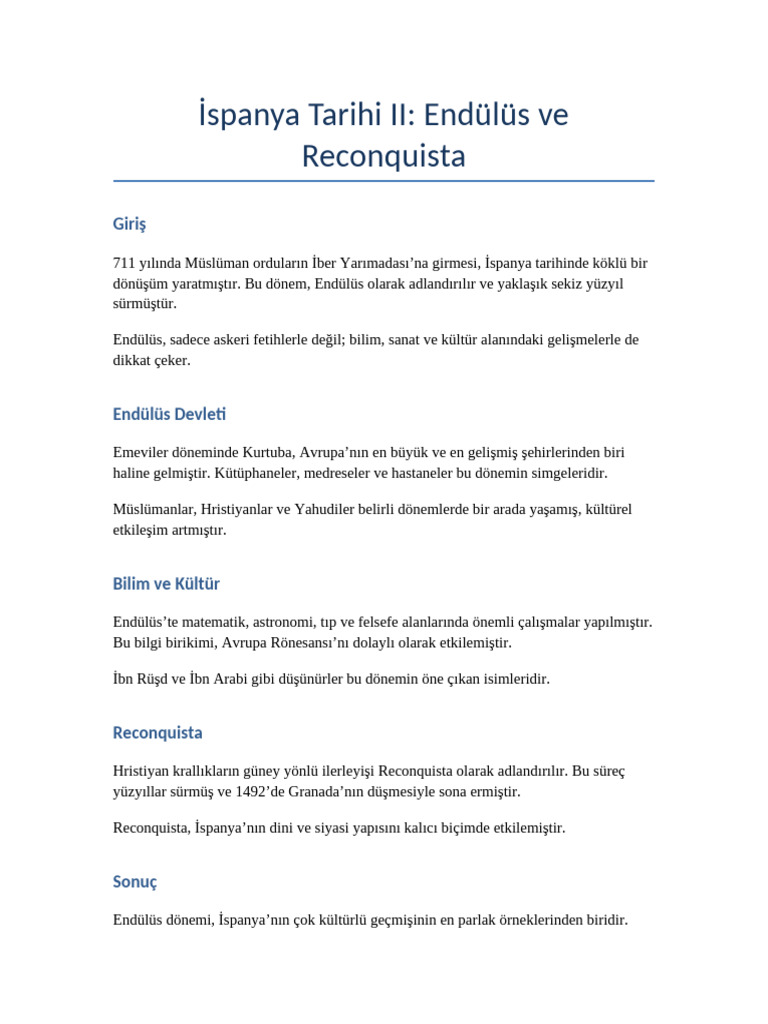 2 Ispanya Tarihi Endulus | PDF