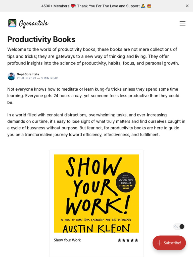 Productivity Books | PDF | Mindset | Cognition