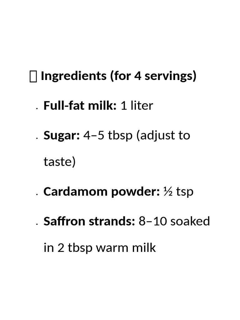 Rabadi (Rabri) Recipe | PDF