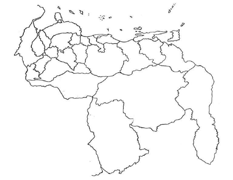 Mapa de Venezuela en Blanco | PDF