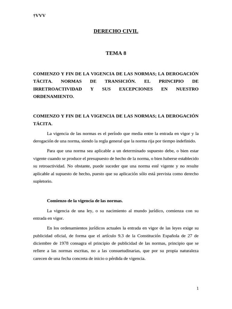 Tema 6 Civil | PDF | Constitución | Derechos