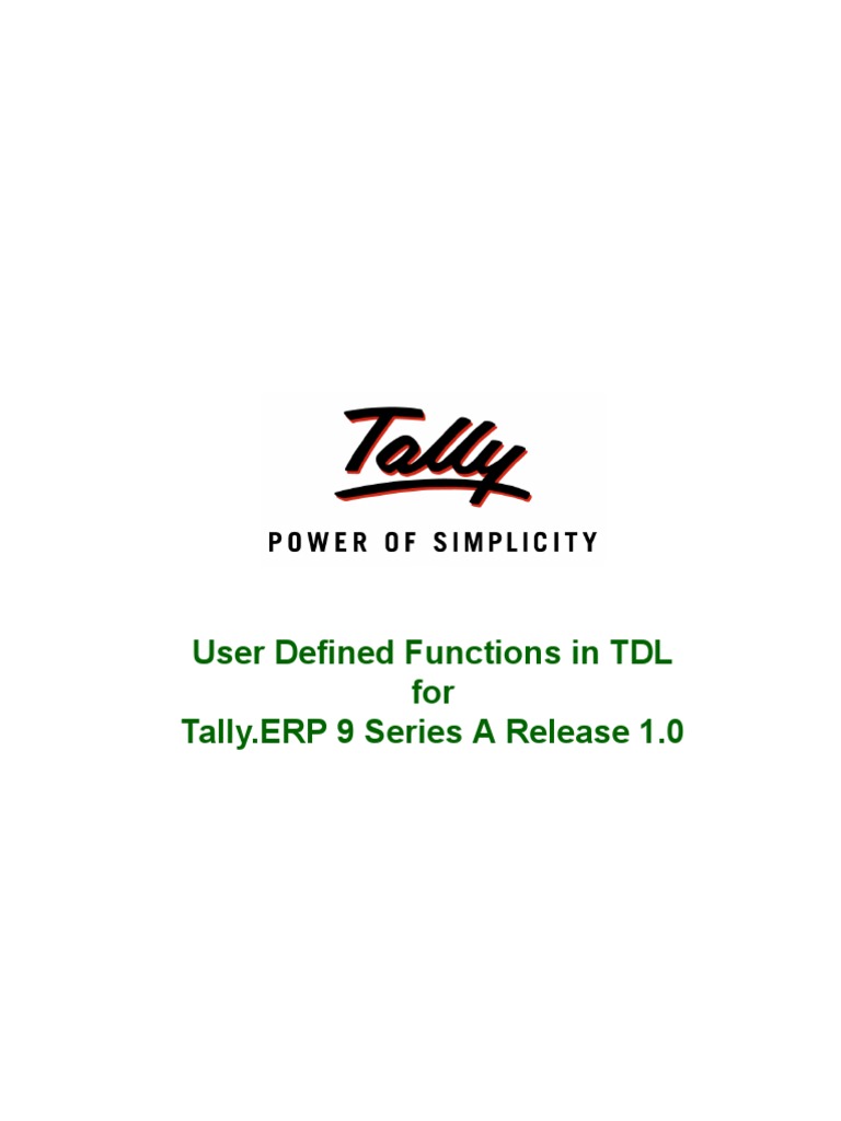 User Defined Functions In Tdl Download Free Pdf Control Flow
