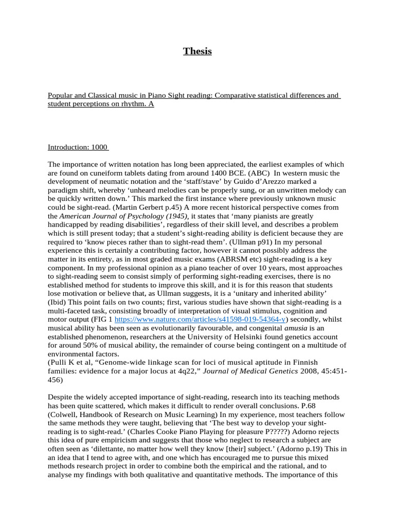 Thesis Introduction Draft | PDF | Methodology | Qualitative Research