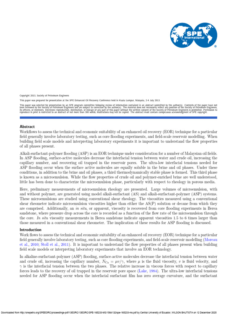 2 SPE-165233 - Microemulsion Flow in Porous Media Implications For ...