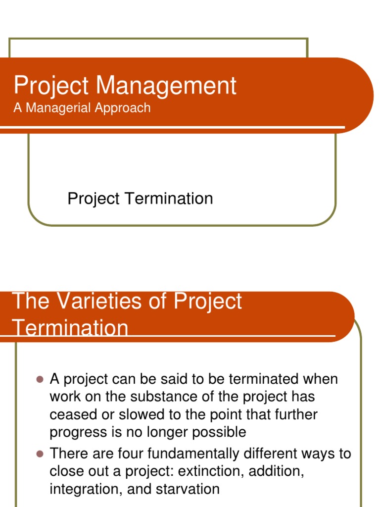 Project Termination | Evaluation | Science