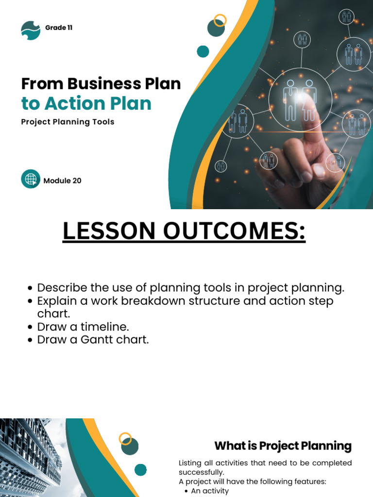 Module 20 Grade 11 Business Plan To An Action Plan Part 2 | PDF