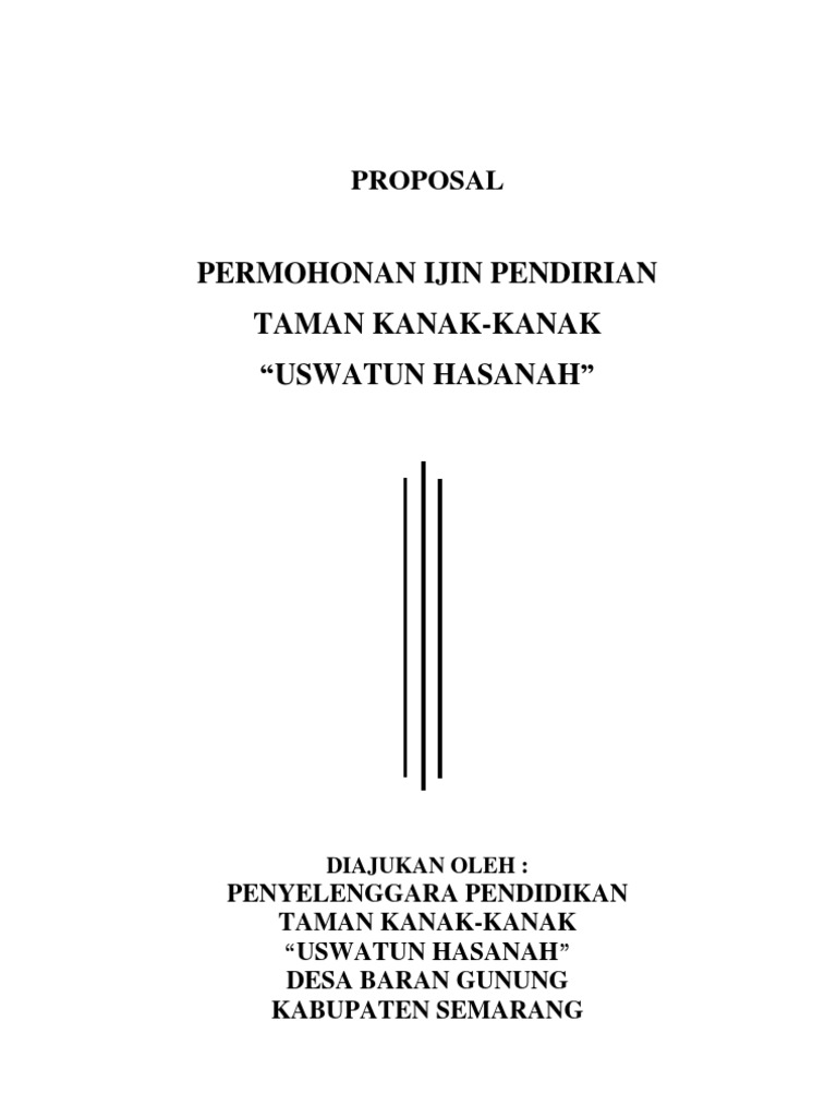 Contoh Surat Ijin Pendirian TK | PDF