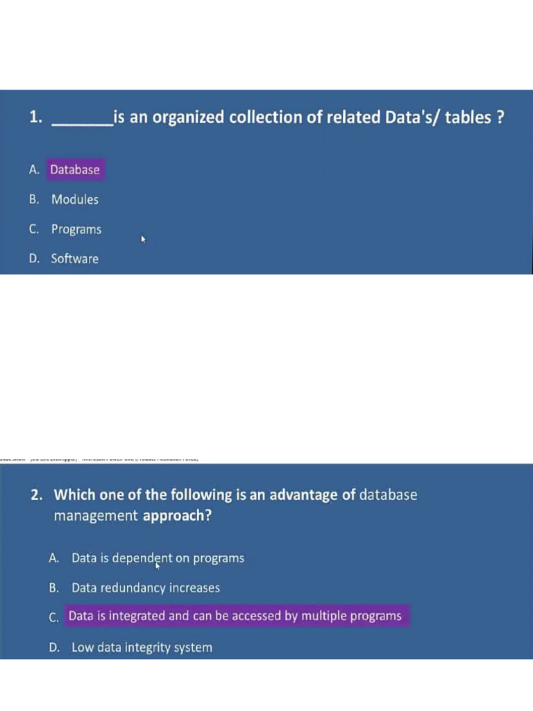 Database Questions | PDF