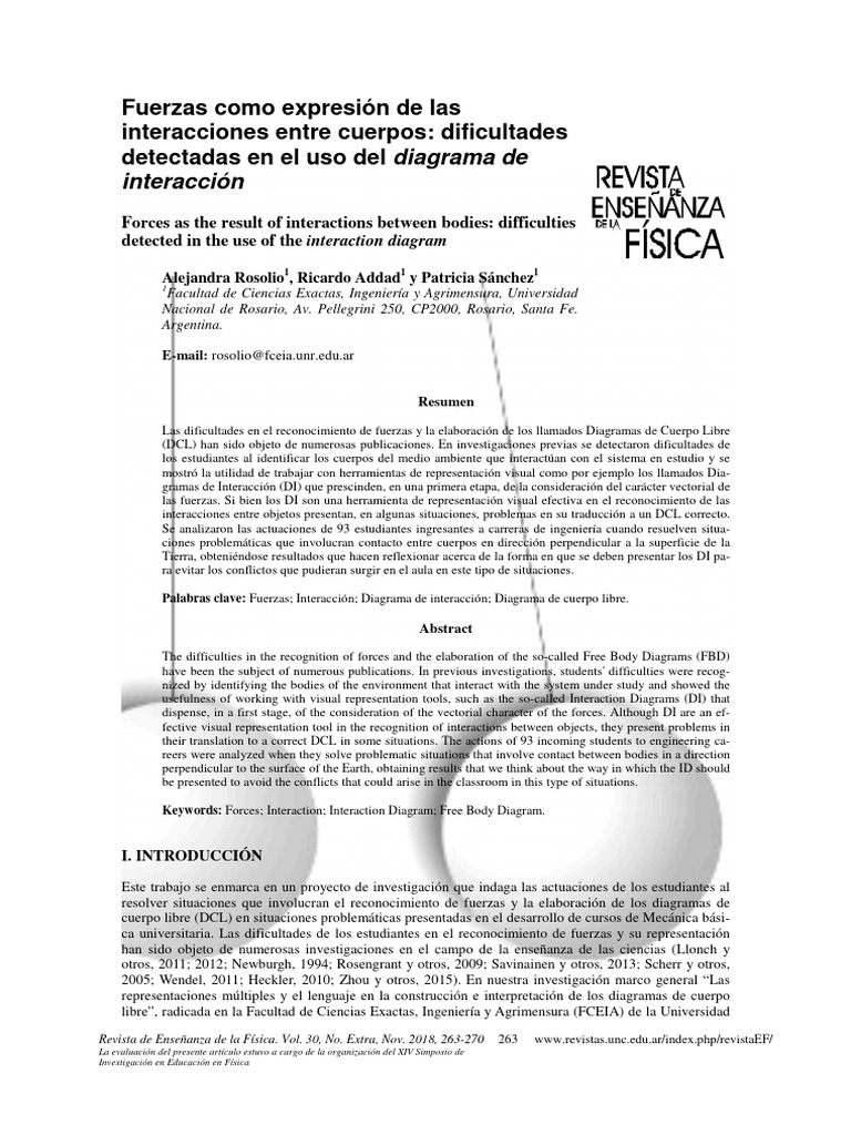 Fuerzas Como Expresion de Las Interacciones Entre Cuerpos Dificultades ...