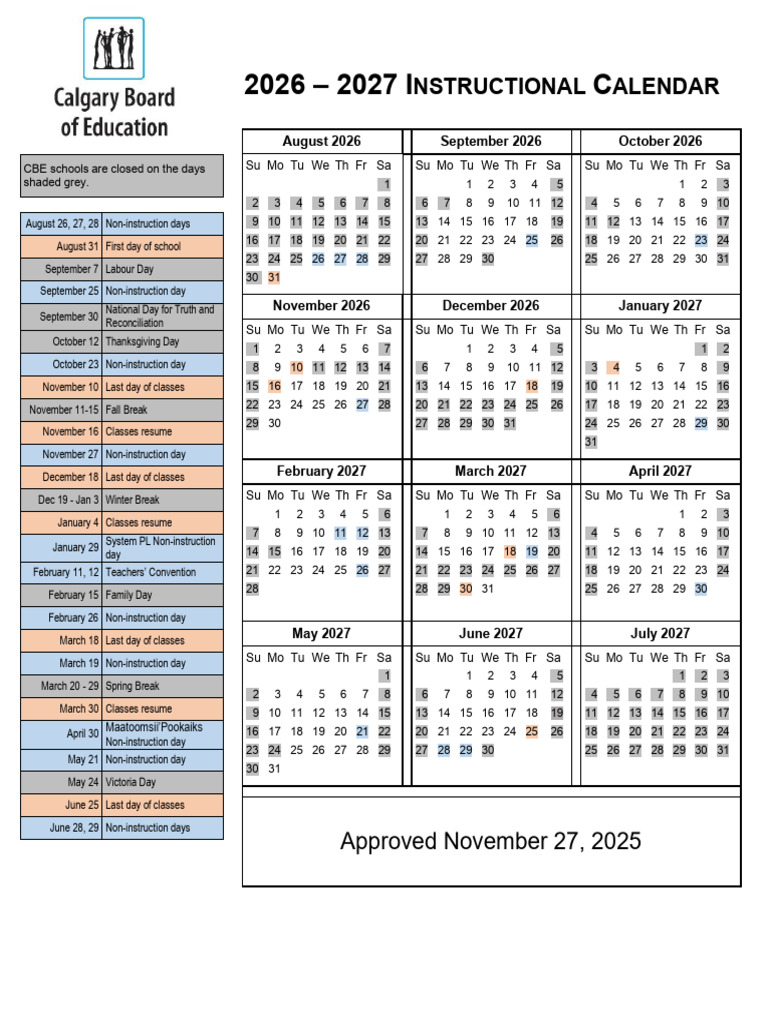 2026 2027 Instructional Calendar | PDF | Secular Holidays | Public Holiday