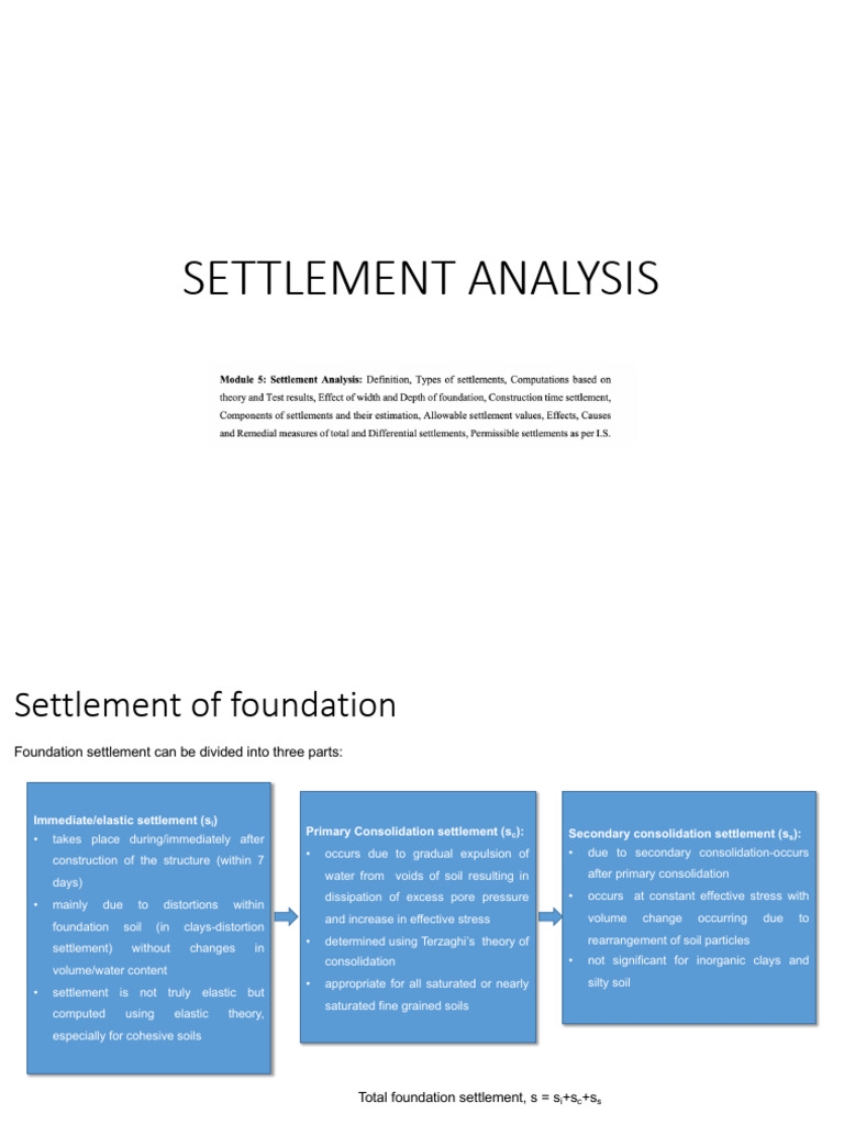 4 Settlement | PDF | Mechanics | Physical Sciences