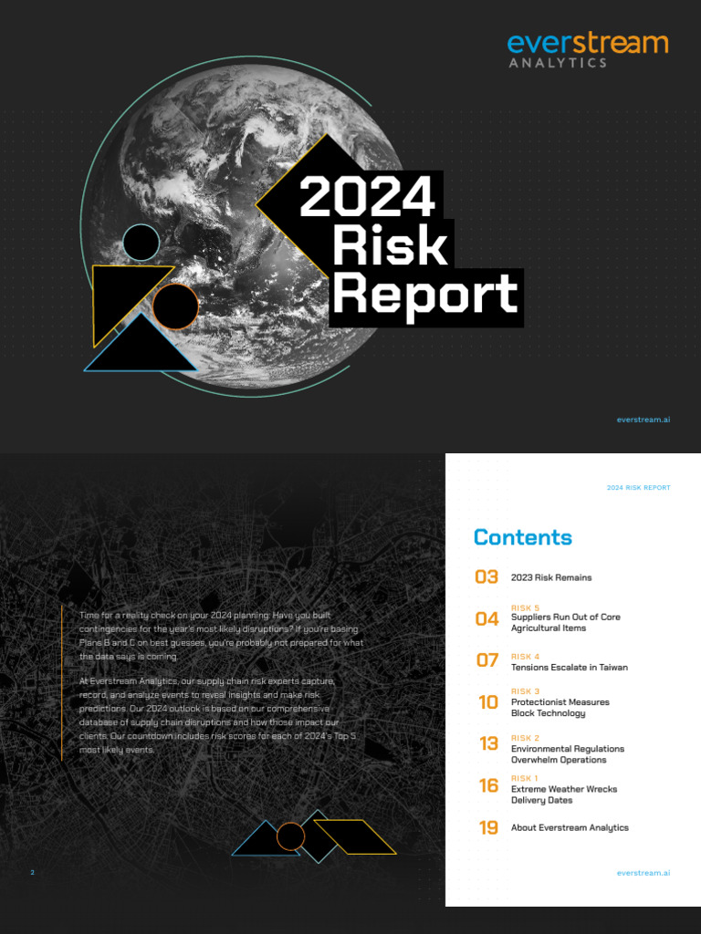 2024 Risk Report FINAL | PDF | Supply Chain | Taiwan