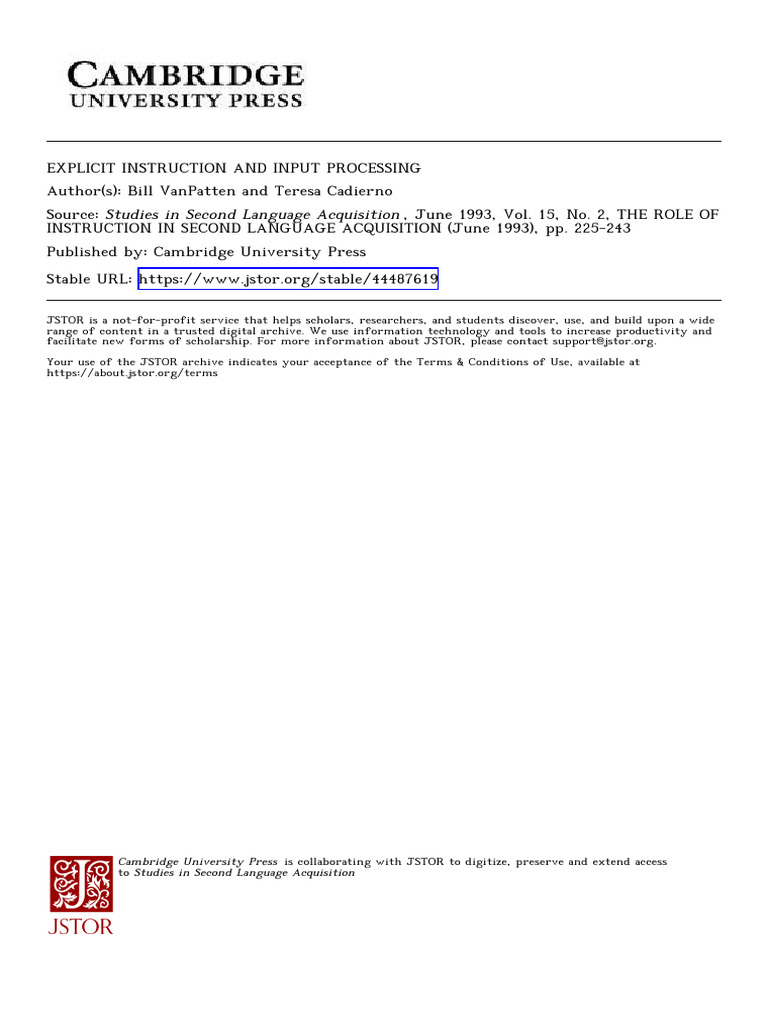 VanPatten y Cadierno - 1993 - Explicit Instruction and Input Processing ...
