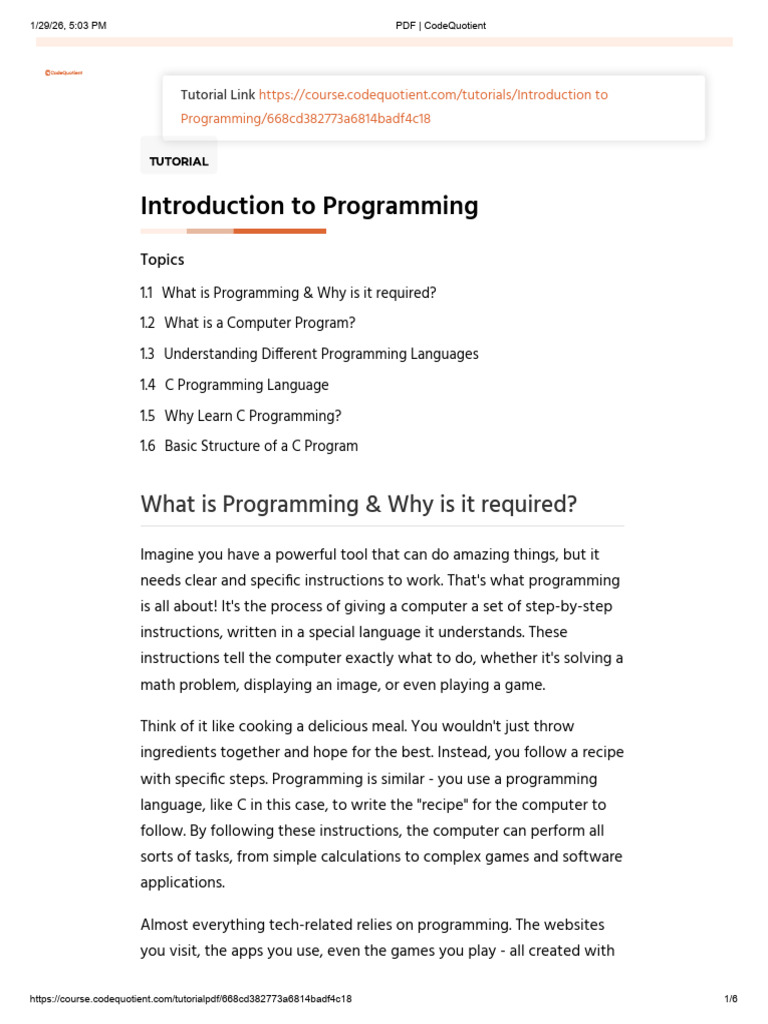 Introduction To Programming | PDF | Computer Programming | Source Code