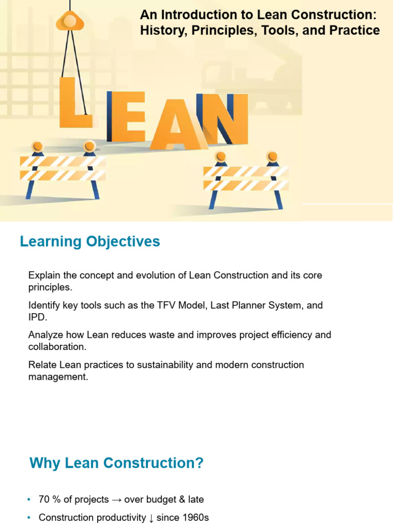 LS#15 - An Introduction To Lean Construction | PDF | Lean Manufacturing ...