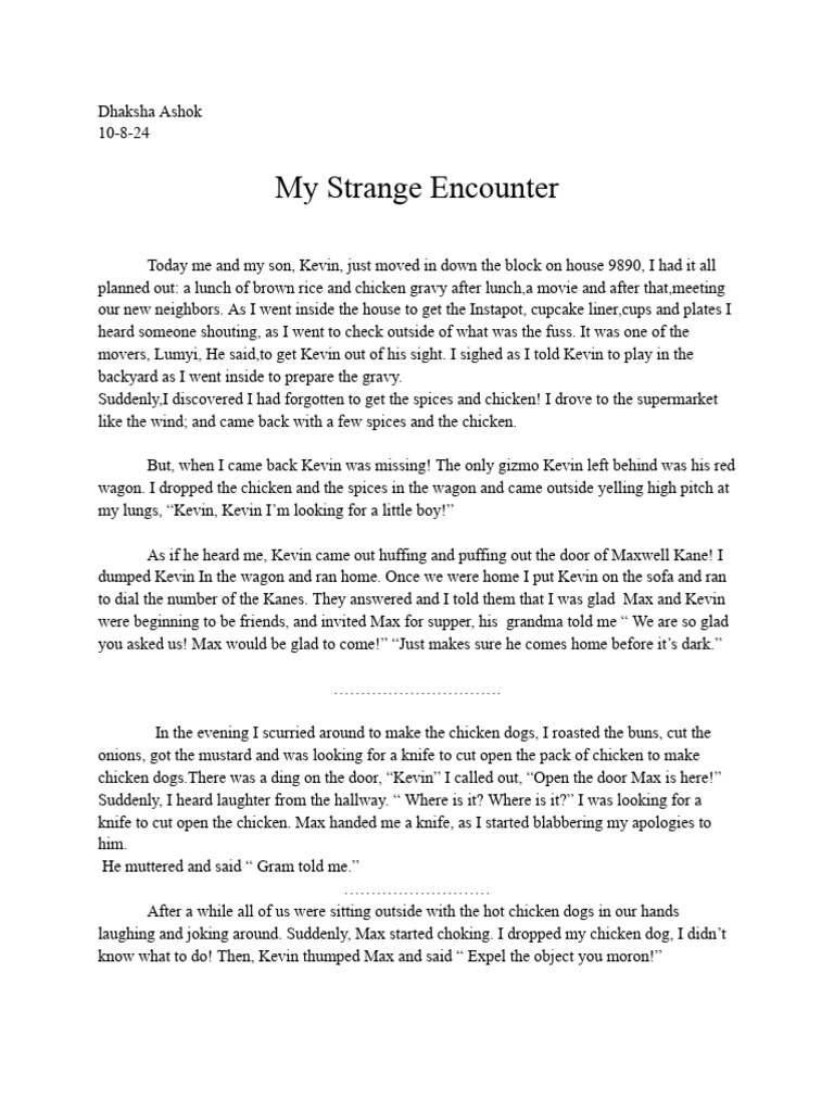 Edited - "Freak The Mighty" Secondary Character POV Writing | PDF