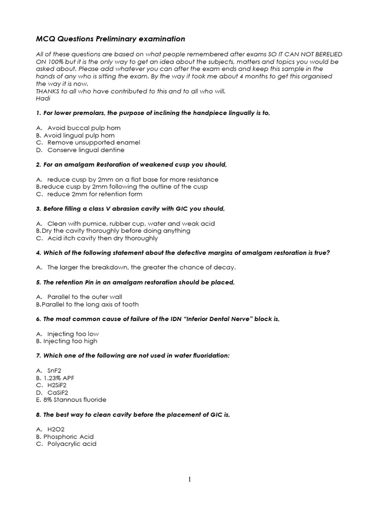 1000 Qs With Doubt Qs-1-10 | PDF | Human Tooth | Dental Anatomy