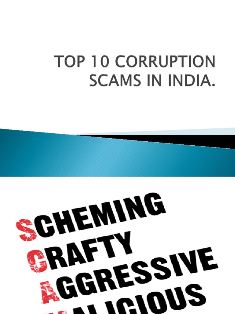 Major Corruption Scams in India | PDF | Corruption | Deception