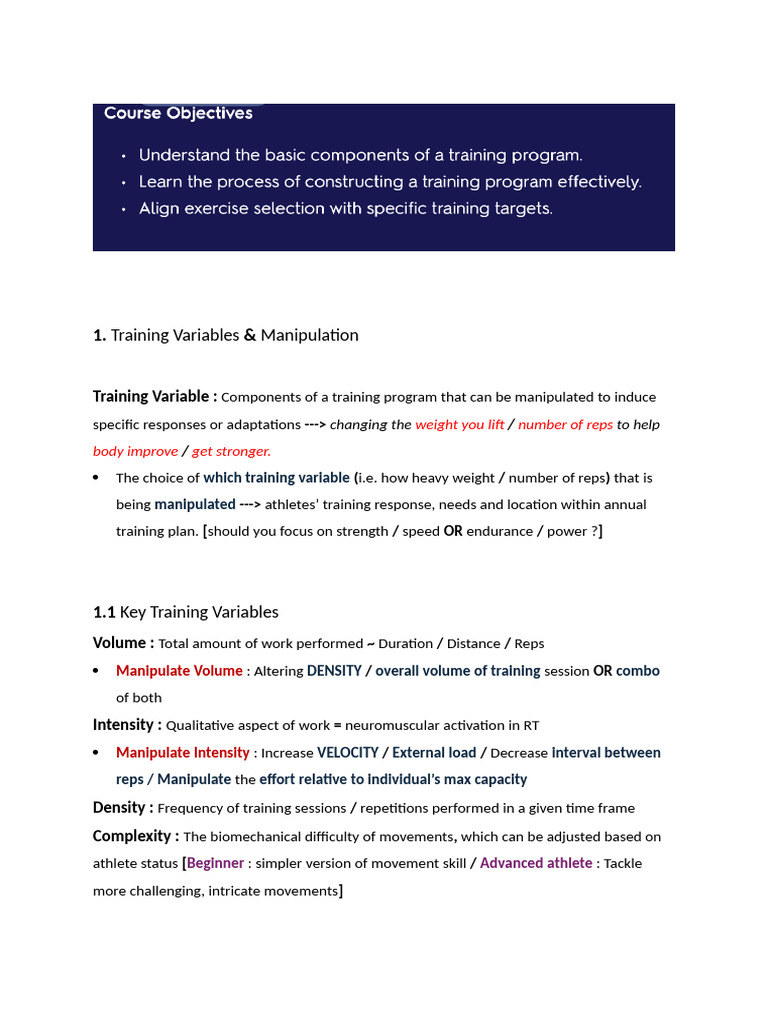Week 4 - RT Programming | PDF | Physical Fitness | Physical Exercise