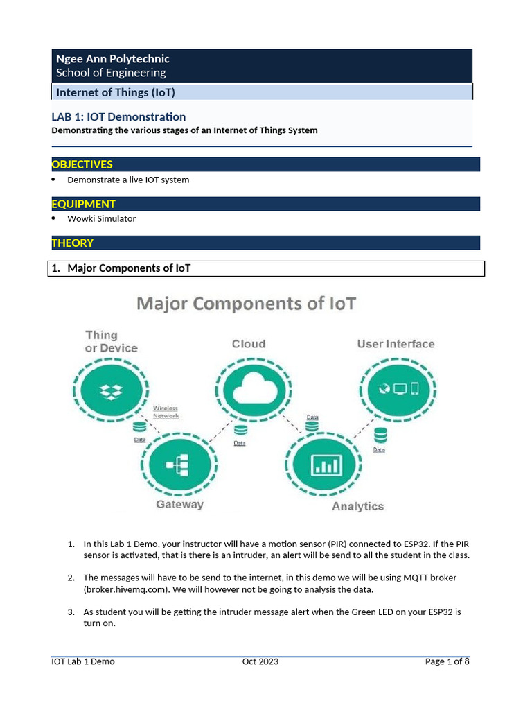IoT Lab 1 Demo | PDF | Internet Of Things | Internet