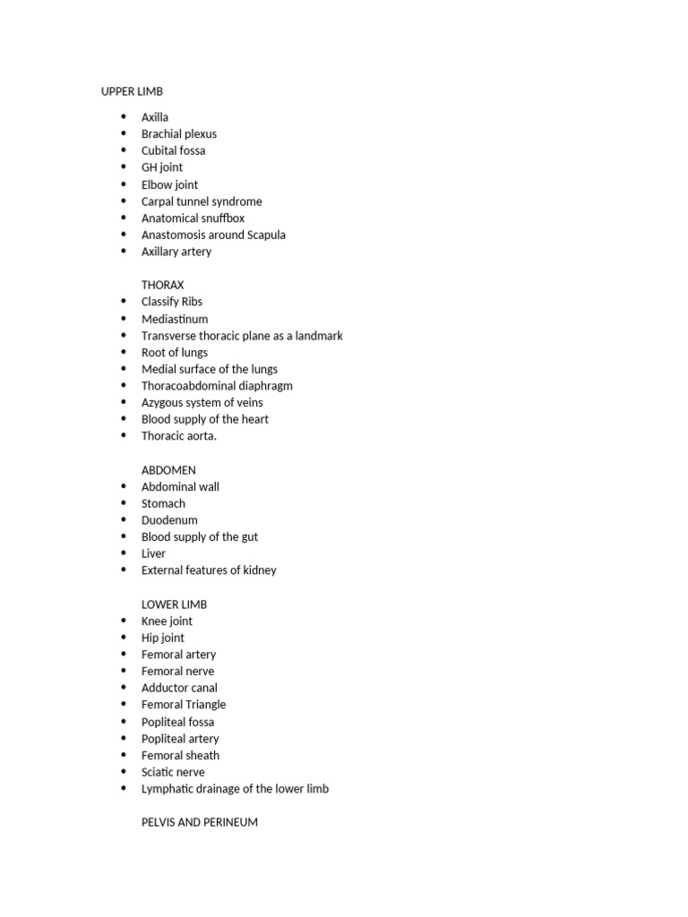 Gross Anatomy | PDF