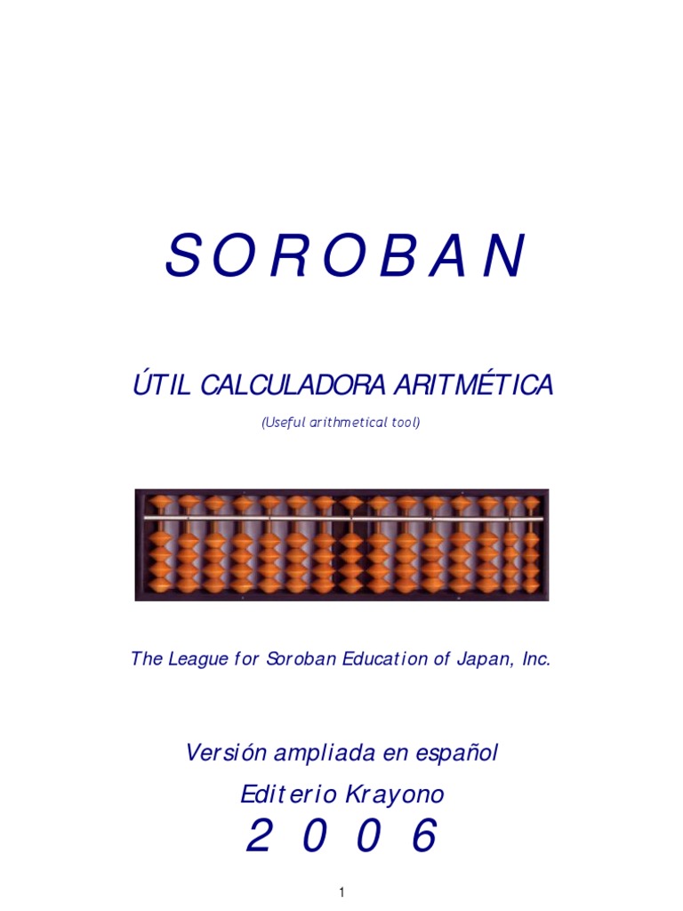 Método Anzan con Soroban | PDF | Cocina, comidas y vino | Métodos y ...