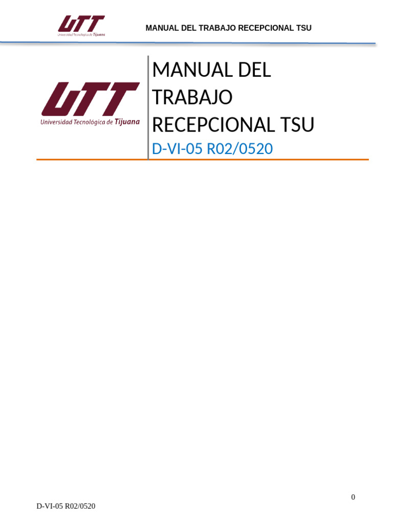 2025 Manual Del Trabajo Recepcional Tsu (Nuevo) | PDF | Estilo apa ...