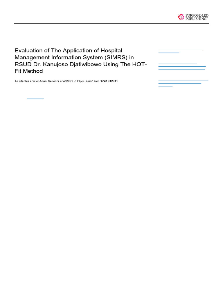 Setiorini 2021 J. Phys. Conf. Ser. 1726 012011 | PDF | Coefficient Of ...