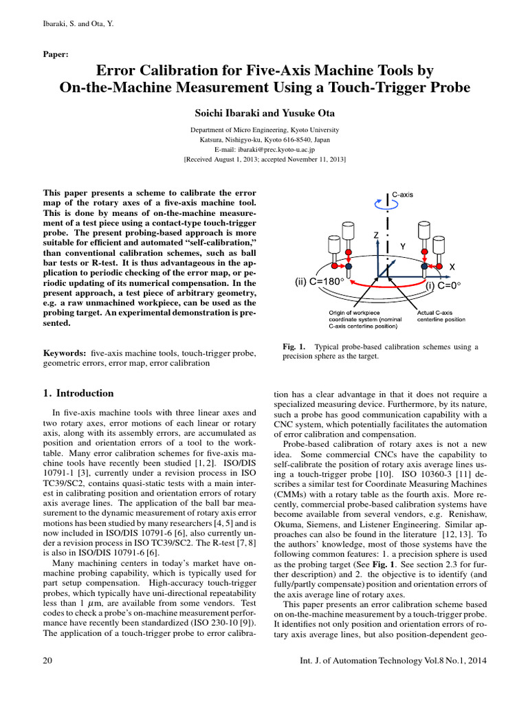 Error Calibration For Five-Axis Machine Tools | PDF | Mechanical ...