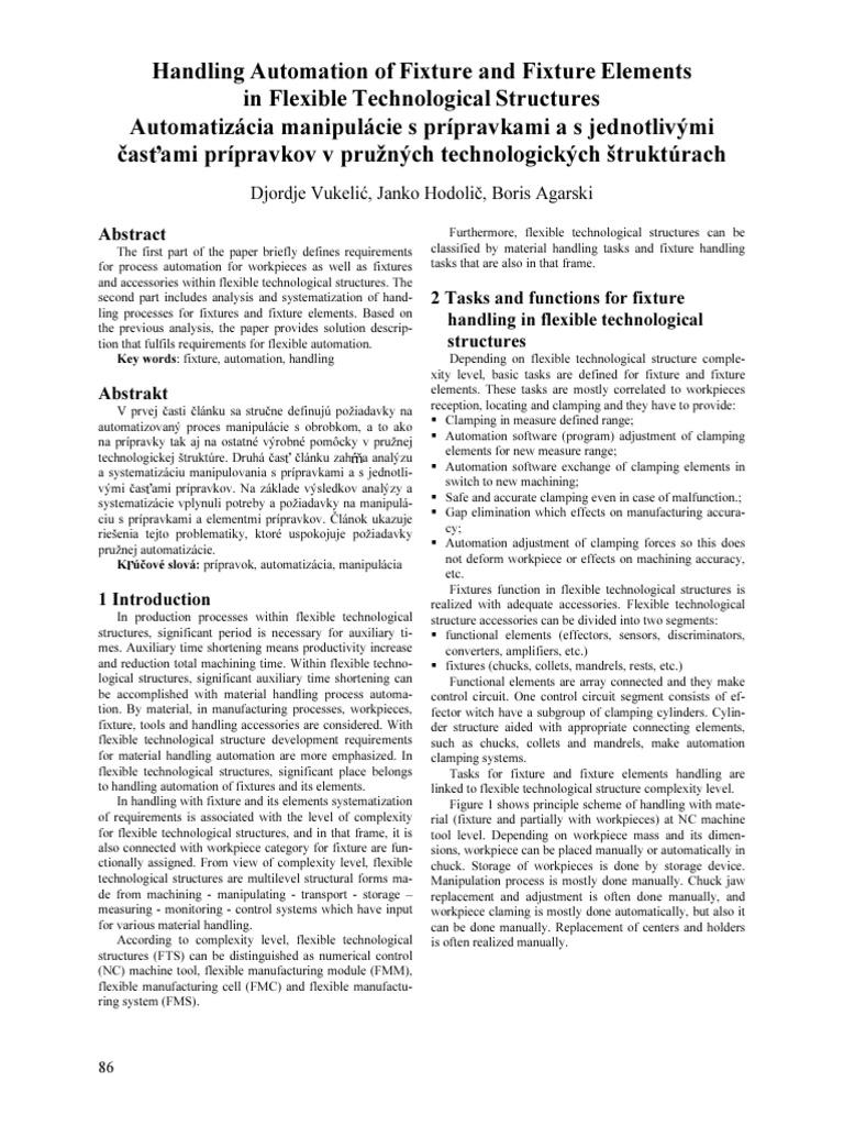 Automation Machining Handling Paper | PDF
