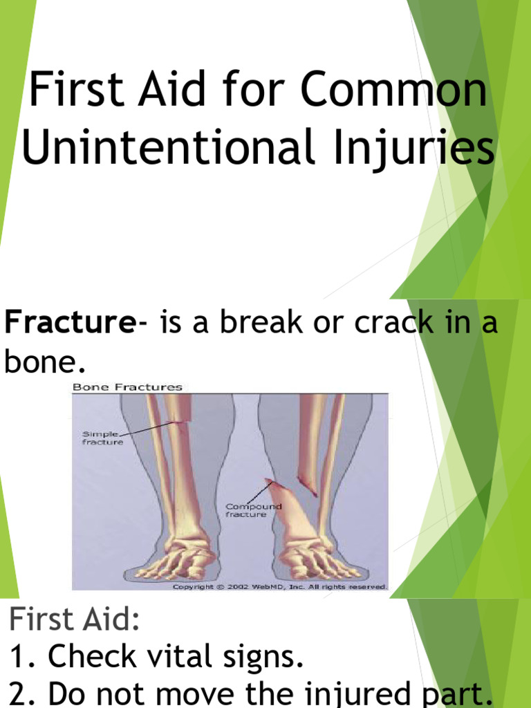 3rd Grading First Aid for Common Unintentional Injuries | PDF | First ...