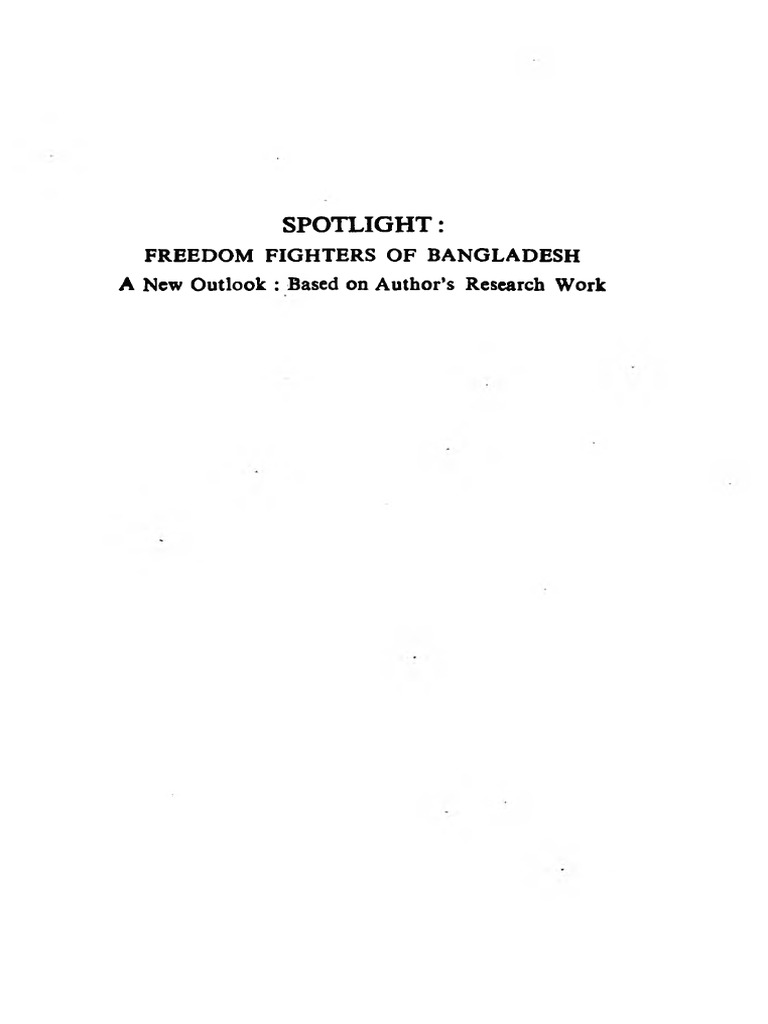 Spotlight Freedom Fighters of Bangladesh Compress | PDF | Military