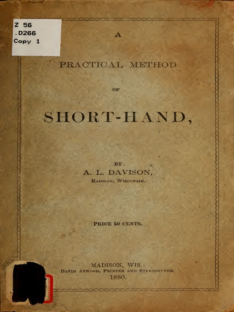 A Practical Method of Short-Hand 1880 | PDF | Vowel | Phonetics