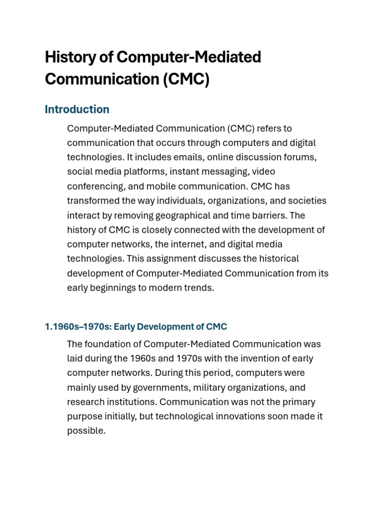 Cmc | PDF | Instant Messaging | Computer Mediated Communication