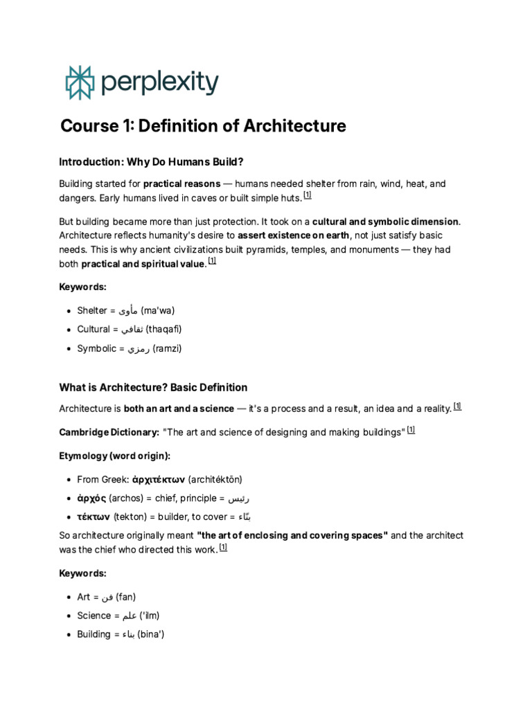 Course 1 Definition of Architecture | PDF | Temple | Design