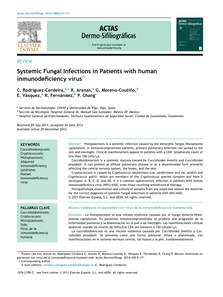 Systemic Fungal Infections in Patients With Human Inmunodeficiency ...