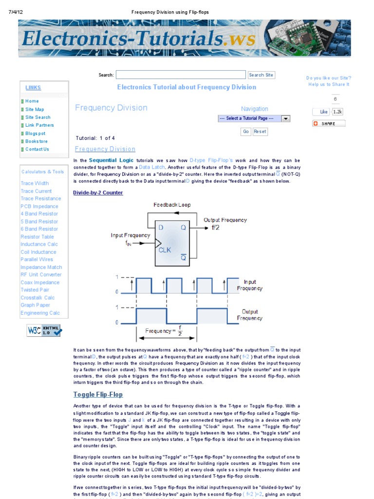 Frequency Division Using Flip-Flops | Computer Engineering | Electrical Engineering