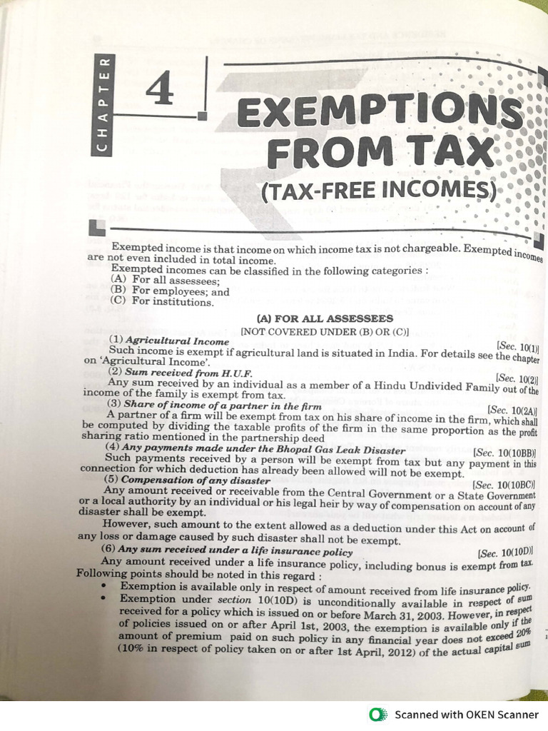 CH 4 Income Tax | PDF