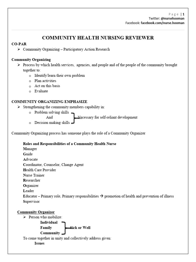 Community-Health-Nursing-Reviewer | PDF | Evaluation | Participatory ...