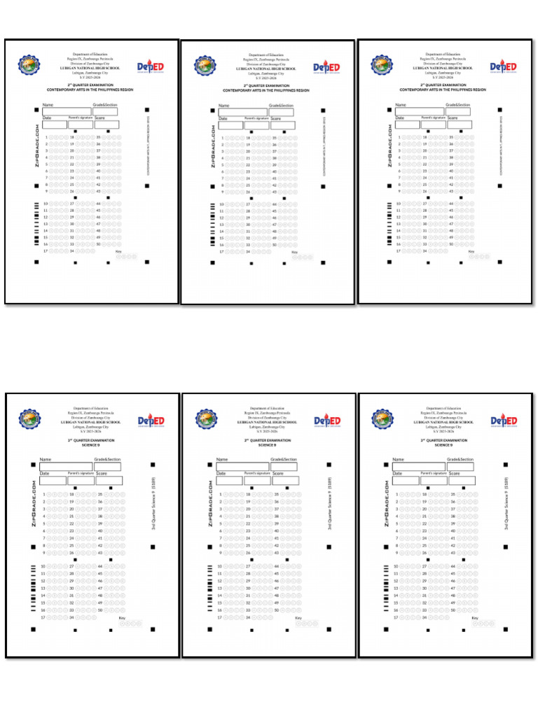 Answer Sheets | PDF