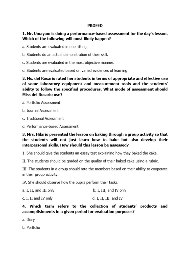 PROFED-1.1 | PDF | Educational Assessment | Learning