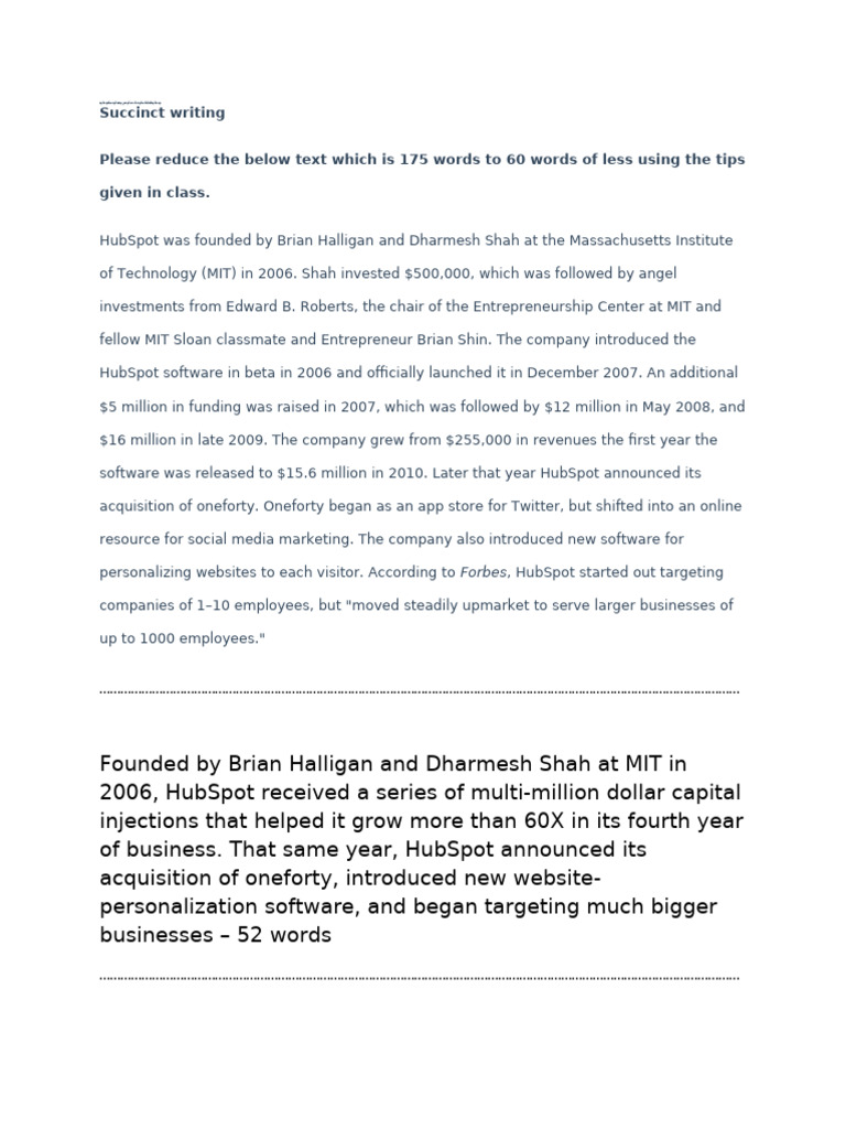 Succinct Writing Task With Answers | PDF | Mass Media | Companies