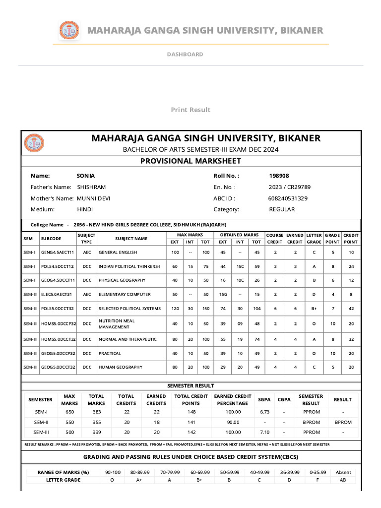 Maharaja Ganga Singh University, Bikaner | PDF | Students | Academia