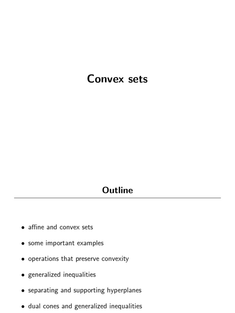 2. Convex Sets | PDF | Norm (Mathematics) | Convex Set